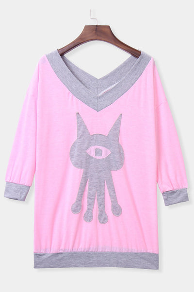 Wholesale V-Neck Long Sleeve Pink Dresses | Supa Clothing Factory – new ...